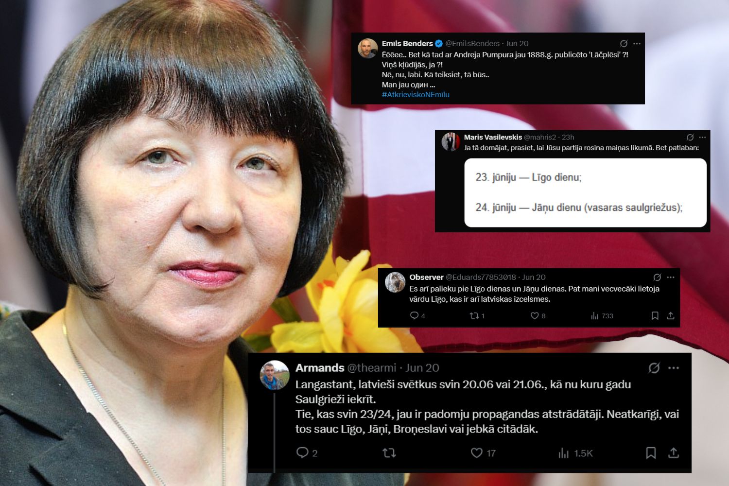 Komentāri | “Nav tāda Līgo! Atkrievosim Latviju!” Liāna Langa pirms ...